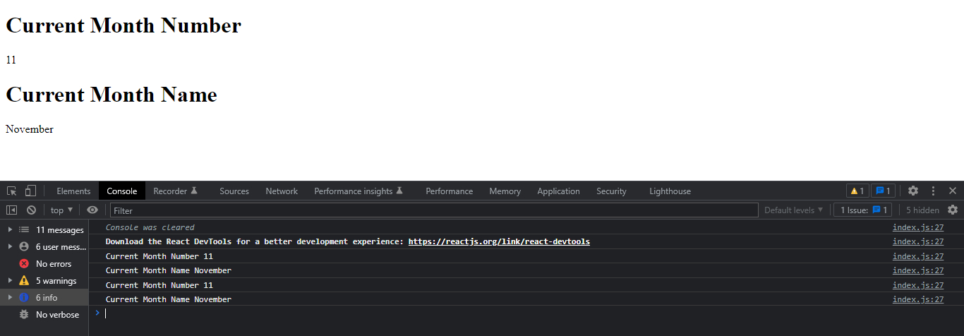 How To Get Current Month In React Js ReactJsSnippet
